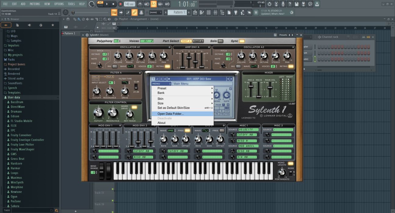 Hướng dẫn thay đổi giao diện Skin FL Studio, Serum, Sylenth1