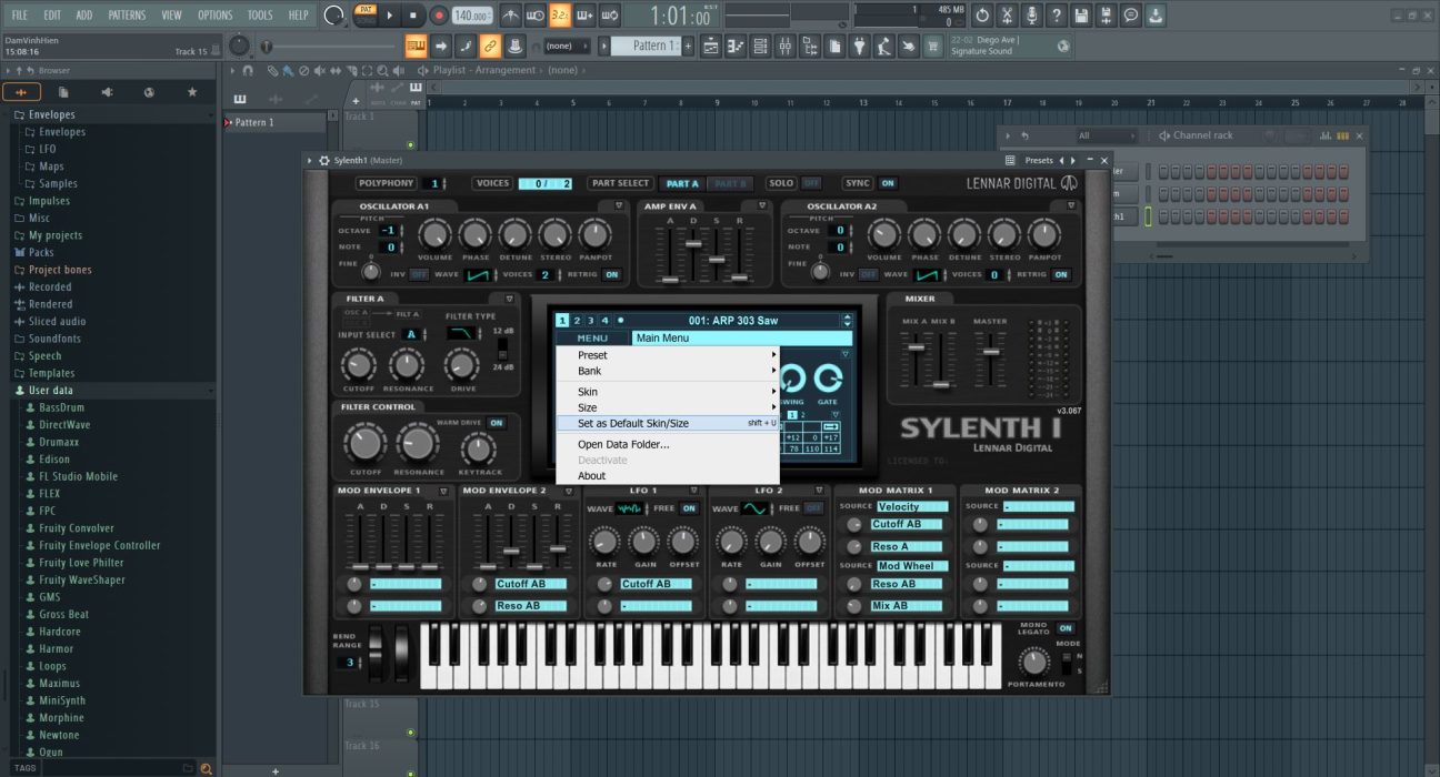 Hướng dẫn thay đổi giao diện Skin FL Studio, Serum, Sylenth1